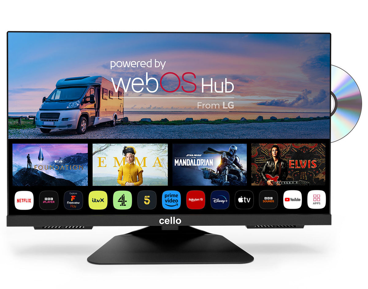 C2224WSF-TRAV 22″ Smart WebOS 12-Volt TV with DVD & Perfect Pitch Soun ...