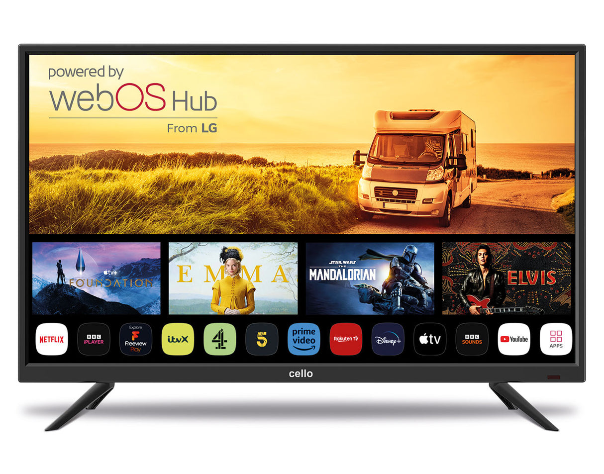 32″ Smart WebOS Traveller 12-Volt TV with Freeview Play – Cello ...